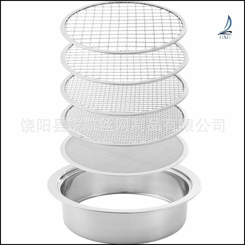 Сито для сада из нержавеющей стали 304, комплект из 5 сеток и лопаты