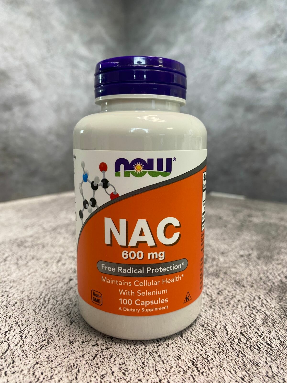 N-ацетилцистеин (NAC) NOW Foods 600 мг, антиоксидант, поддержка иммунитета и здоровья легких, 100 вегетарианских капсул