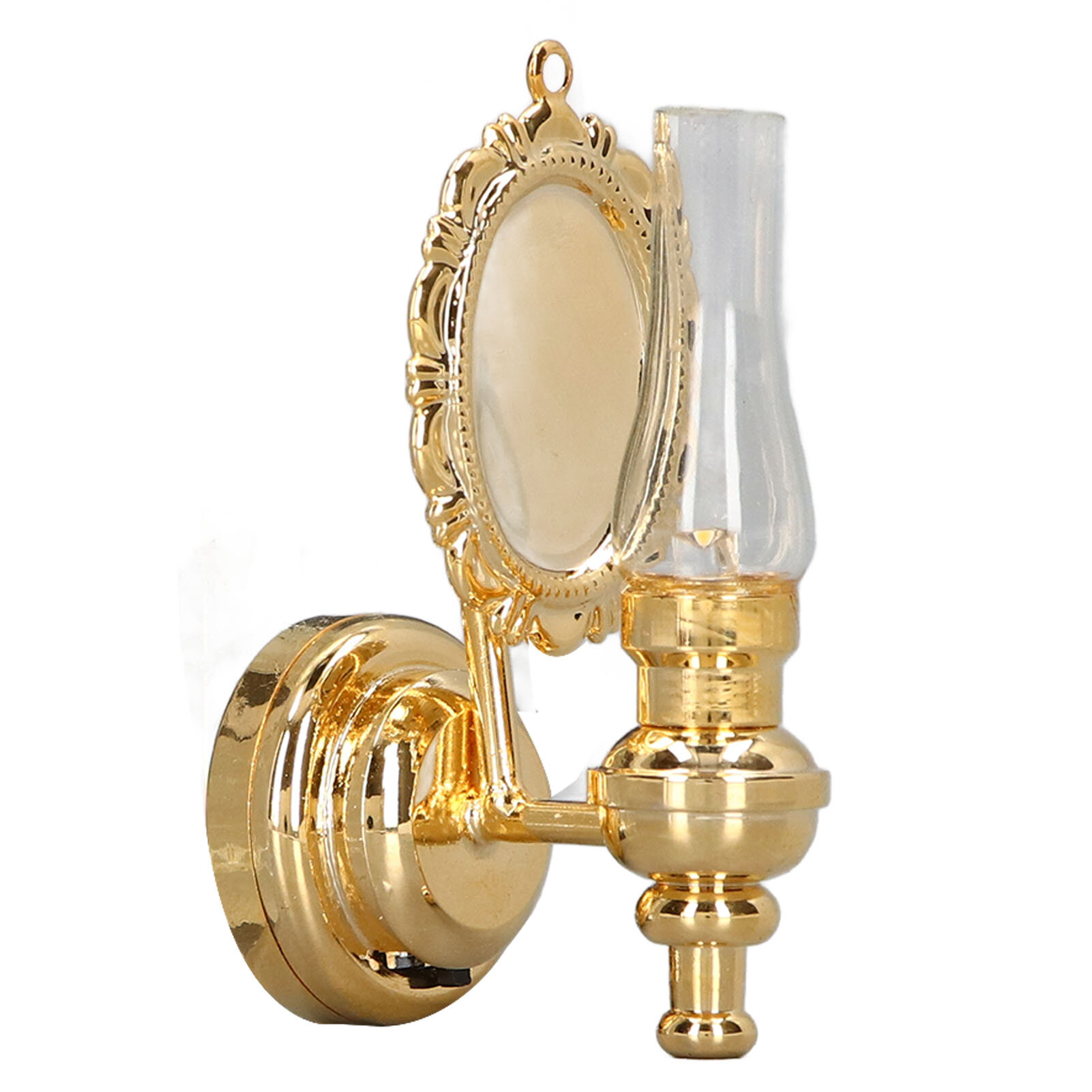 Настенный светильник для кукольного домика, яркие детали, светодиодный теплый свет, высокая яркость, масштаб 1:12, ретро-европейский стиль, аксессуары для украшения кукольного домика.