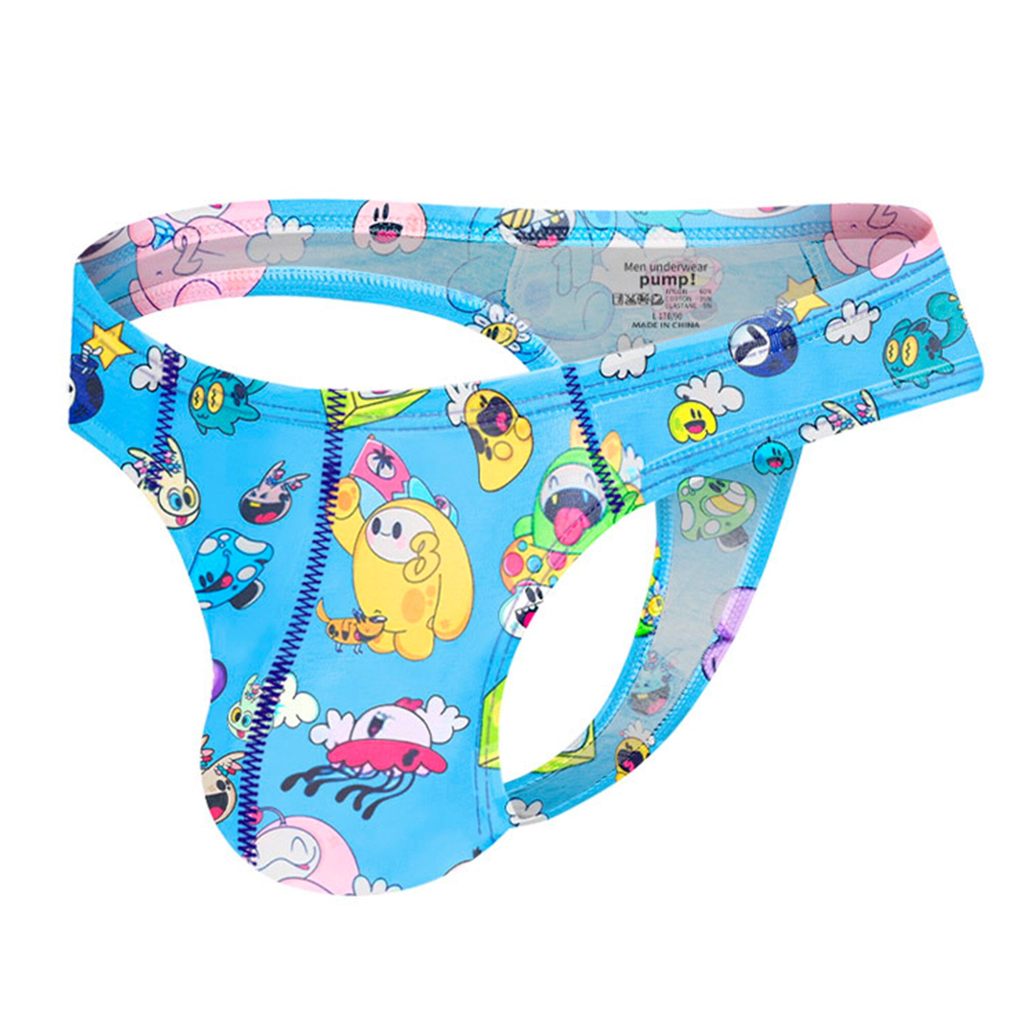 Мужские трусы PUMP! стринги MP2993-17, голубые, XXL(52), эластичные