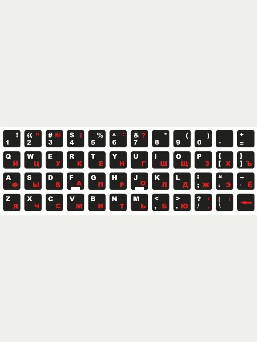 Русский алфавит на клавиатуру 13x13 мм