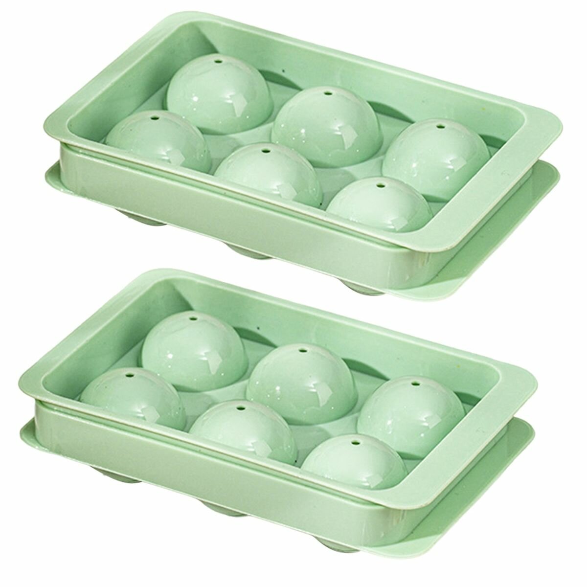 Большие квадратные формы для льда, 2 дюйма. Компактная квадратная форма для льда, зеленая.