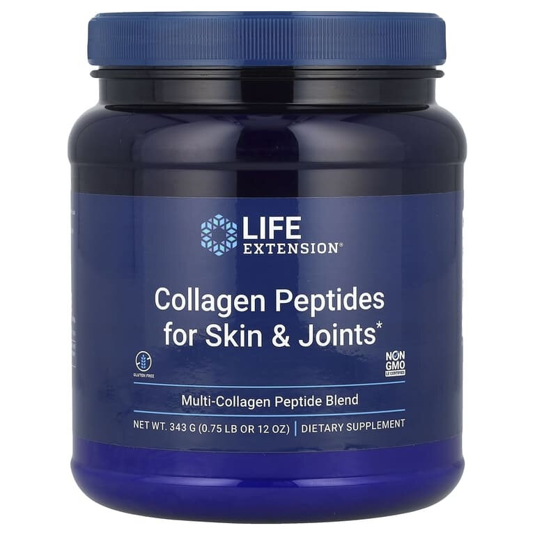 Life Extension Collagen Peptides for Skin and Joints, Пептиды коллагена для кожи и суставов 343 гр