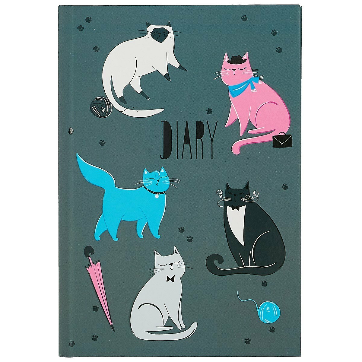 Ежедневник недат. А5 80л "Коты" 7БЦ, лам. софт-тач, выб. УФ-лак, офсет