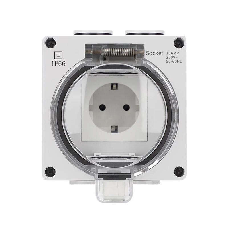 Розетка настенная водонепроницаемая IP66 EU SOCKET 16А