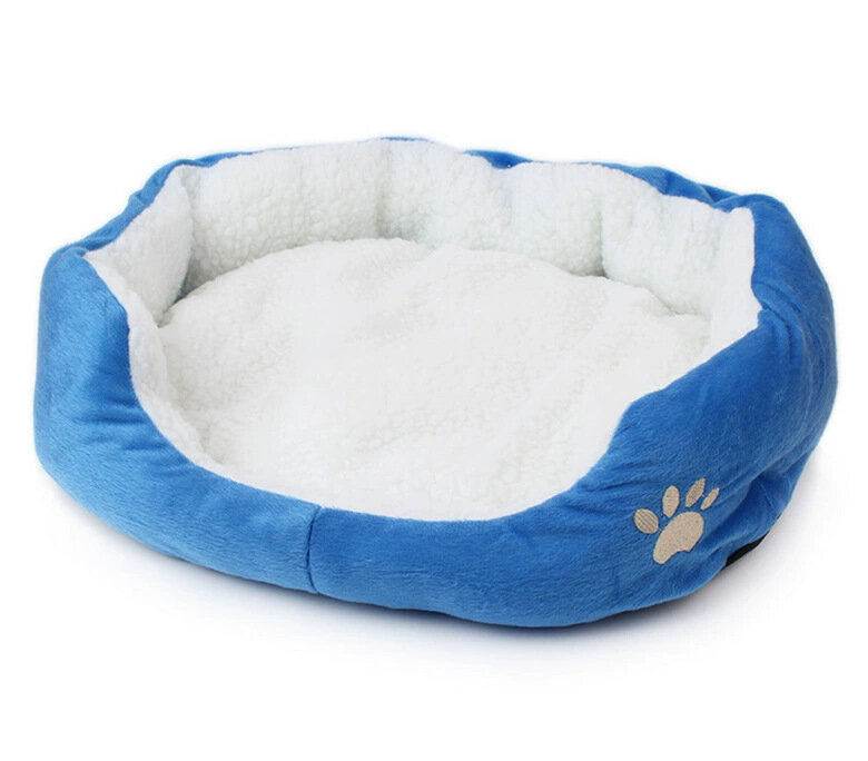 Осень и зима теплая овечья собачья будка маленькая собачья питомница большая маленькая собачья будка синий_Большой