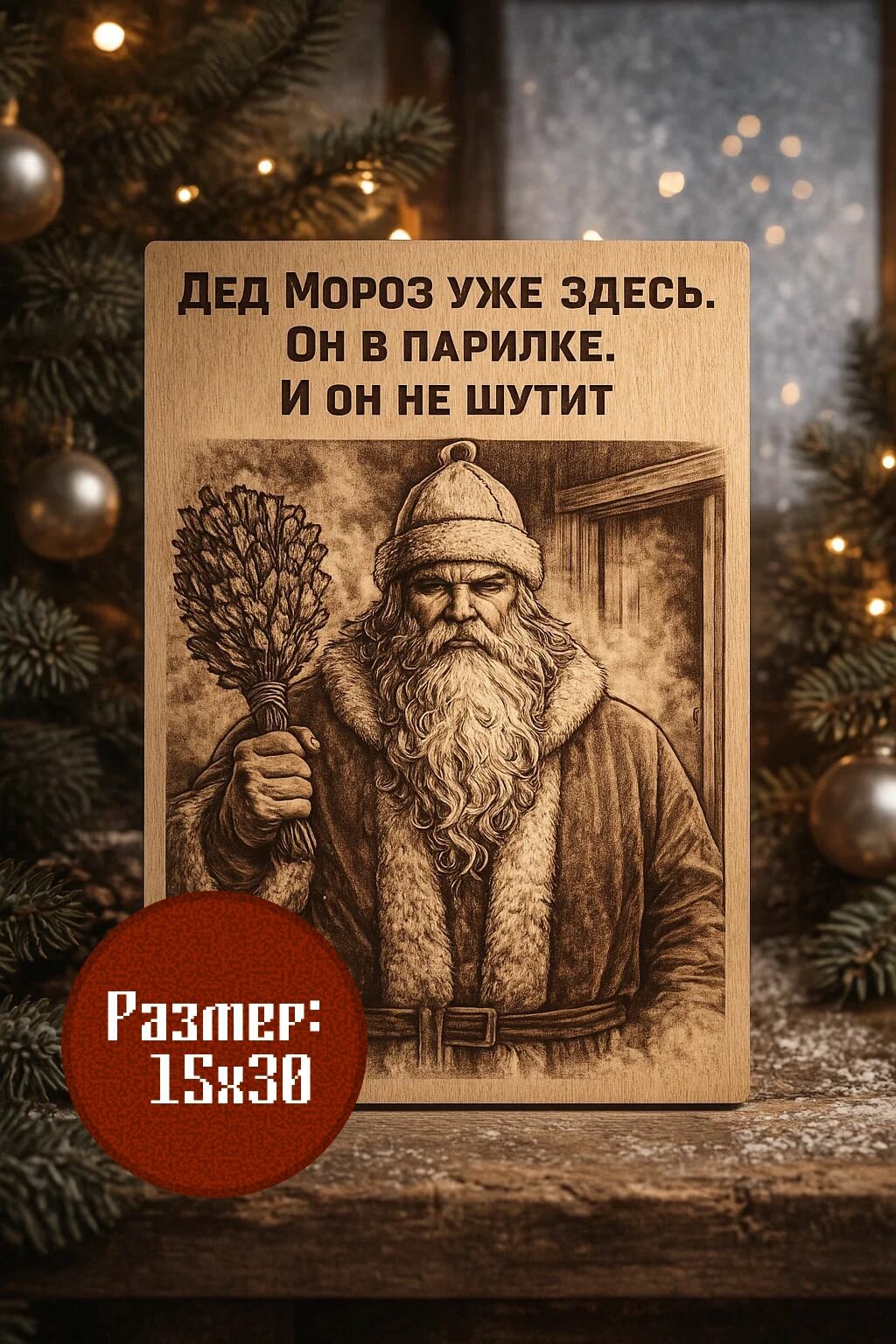 Табличка для бани из дерева, прикольный подарок