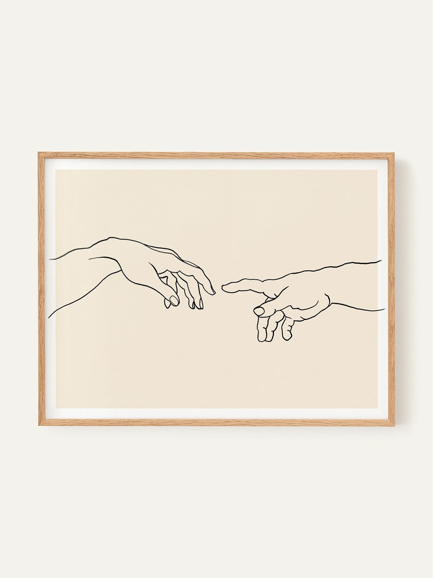 Постер "Сотворение Адама" 30х40 на стену для интерьера без рамки