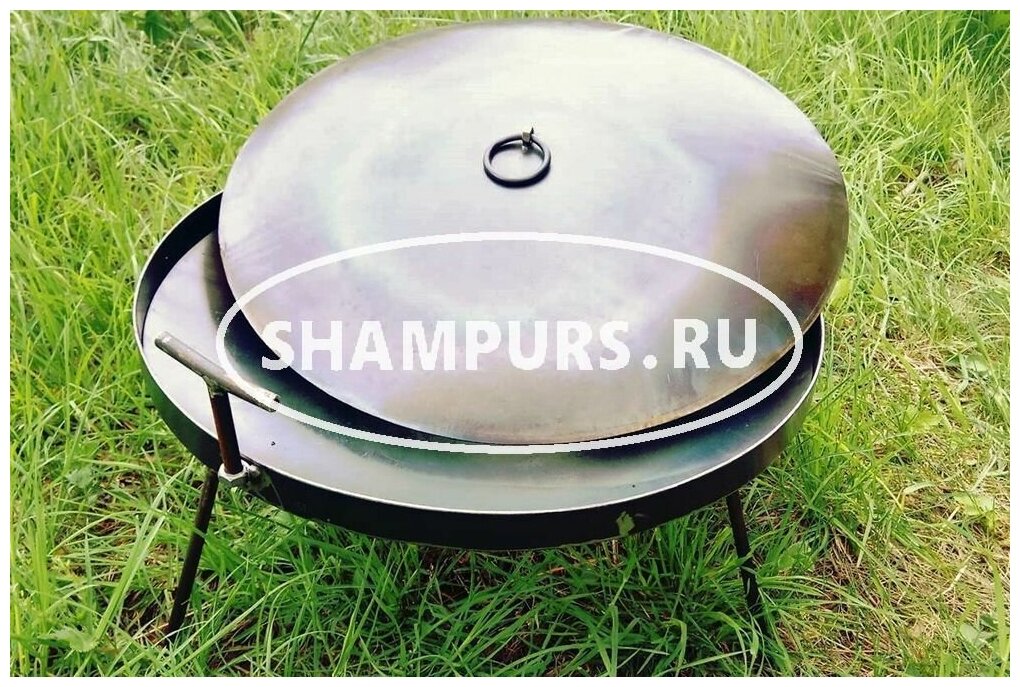 Сковорода из диска бороны 42 см с крышкой