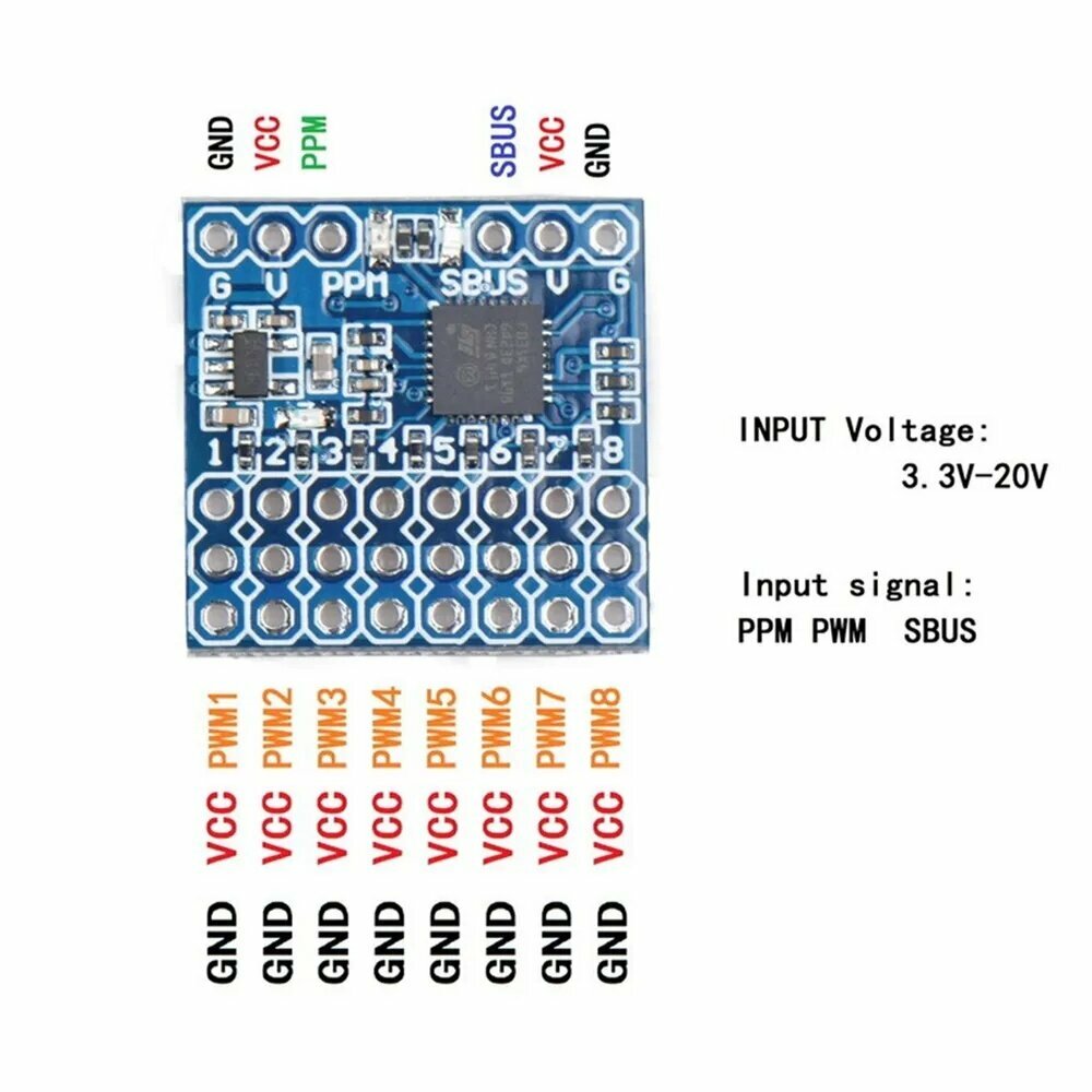 SPP-SBUS PPM PWM 3-Канальный Модуль Преобразования Сигнала Преобразователь 3,3-2