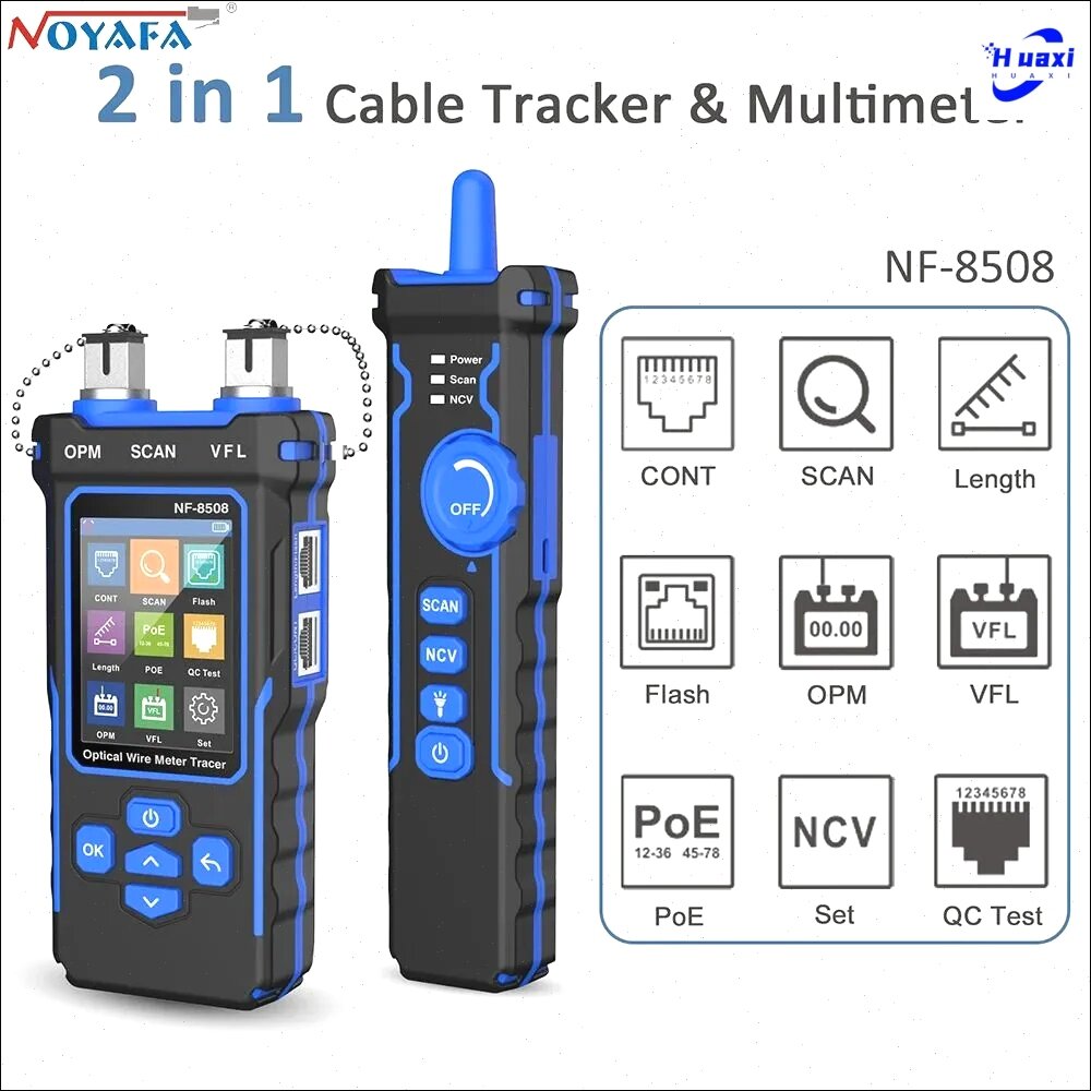 NF-8508 Многофункциональный тестер кабелей и сетевых кабелей, цифровой дисплей, английская версия