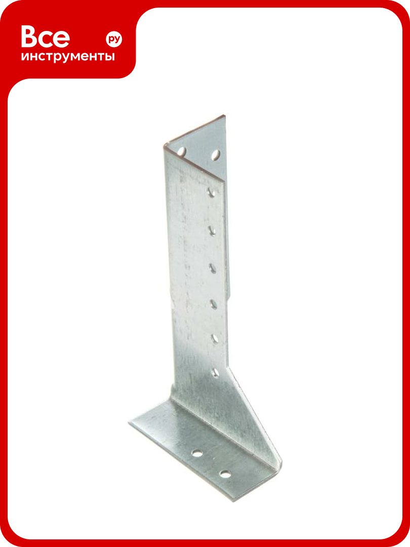 Опора балки Tech-Krep правая оцинкованная 140х76х25х2,0 мм - накл. 124430, стальная защита от коррозии для строительства