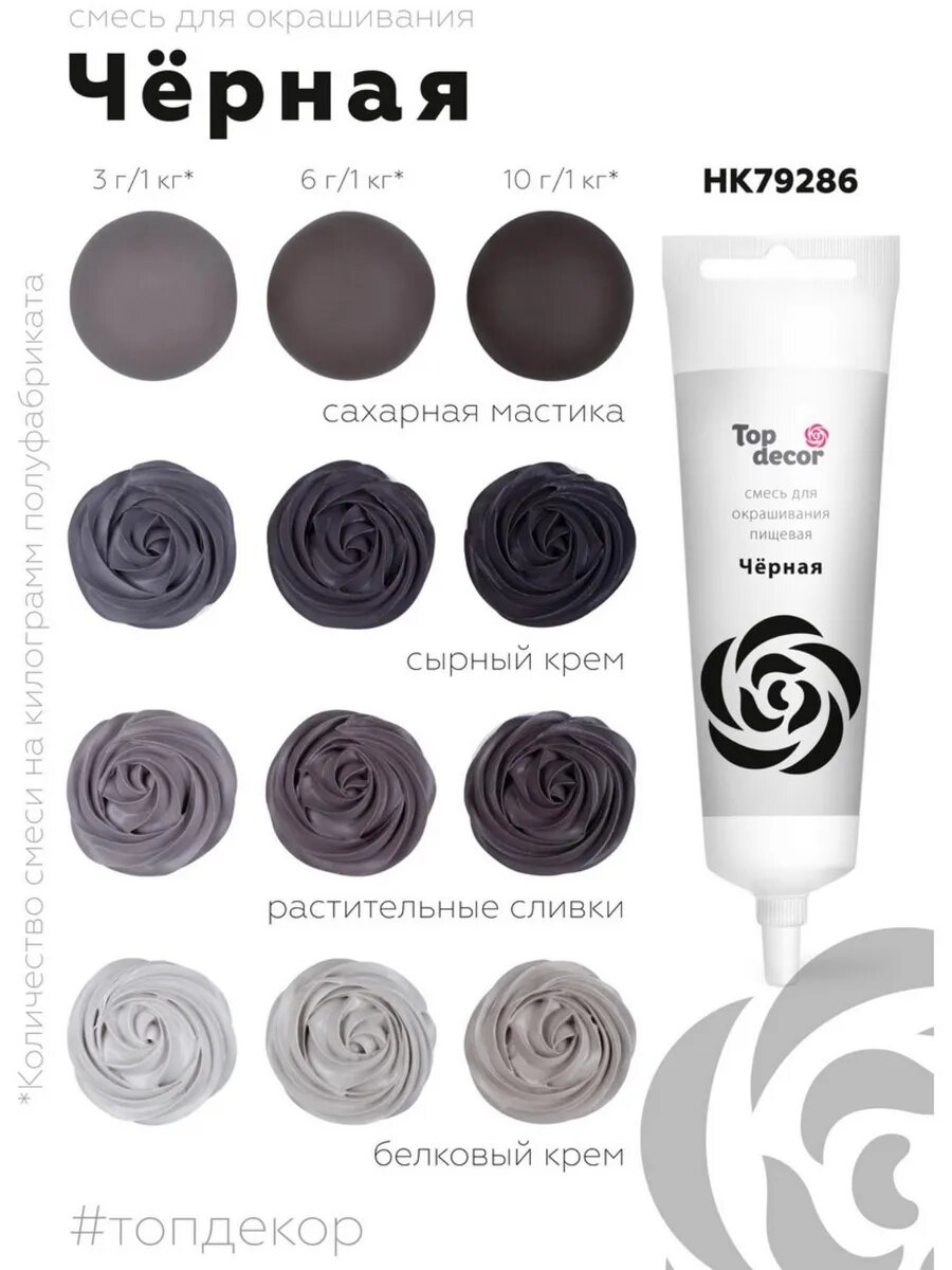 Пищевой краситель для торта черный