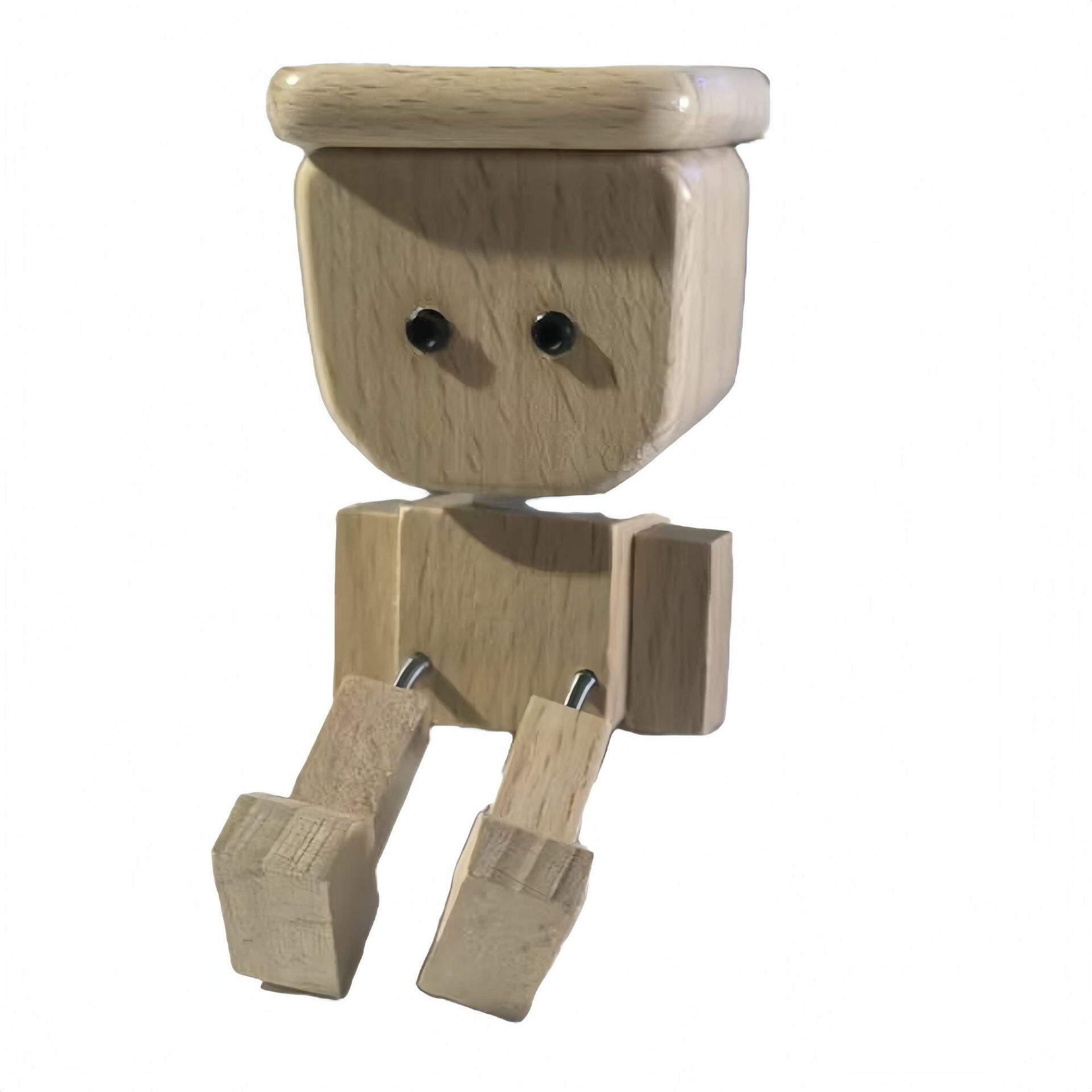 Новый продукт для кросс-бордерной торговли: деревянный человек, трясущий ногами, автомобильный орнамент, робот, трясущий ногами, деревянная кукла из бука