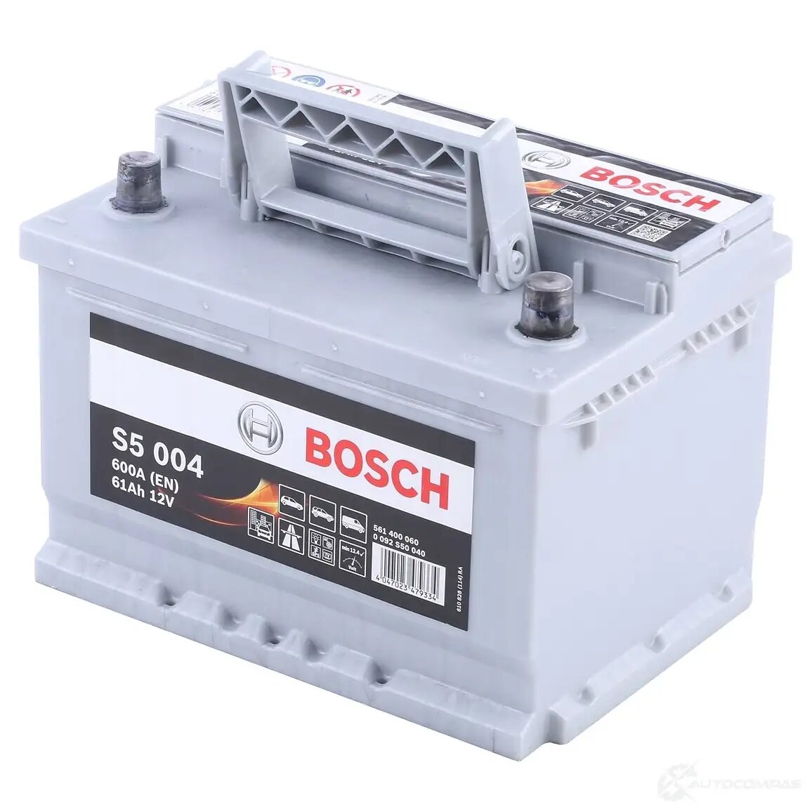 Аккумулятор 61 ач обратная 600 а 12 в Кальциевый CA/CA silver plus 242x175x175 BOSCH 12V 61AH 600A 304289 0092S50040 561 400 060