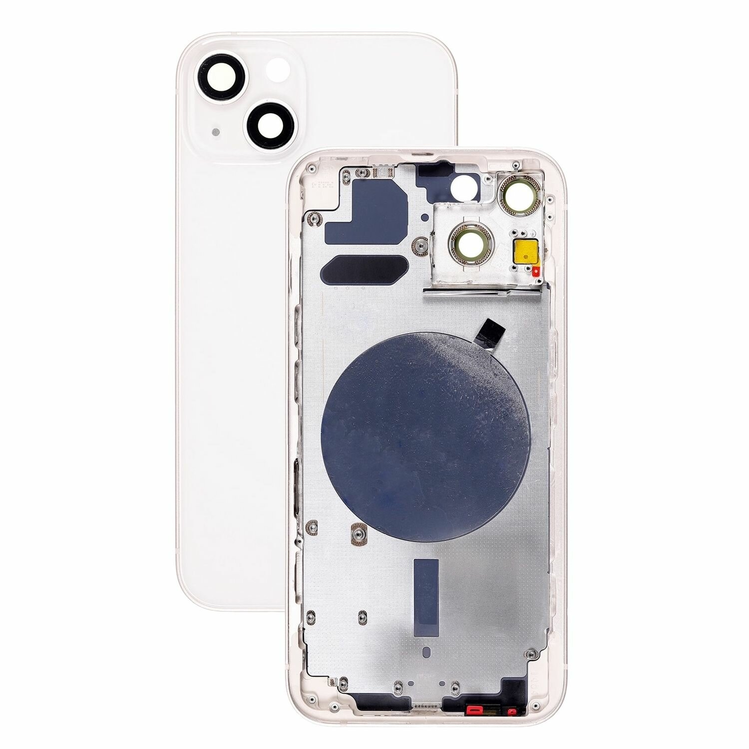 Корпус в сборе с задней панелью (крышкой) iPhone 13 (Starlight) A2482 (Снятый, новый)