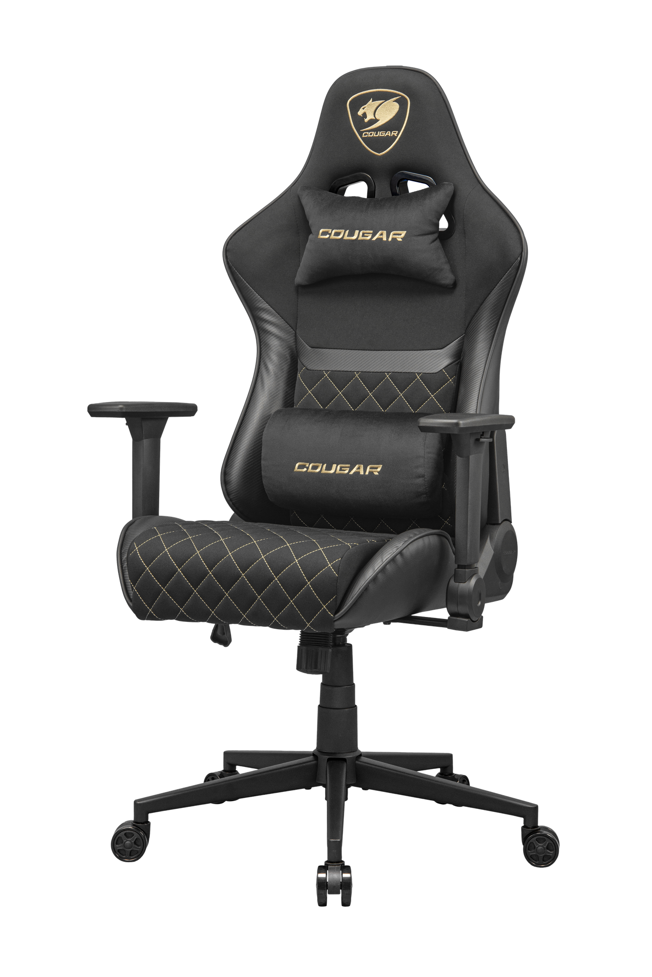 Игровое компьютерное кресло Cougar Armor One V2 Gold F, ткань, черный