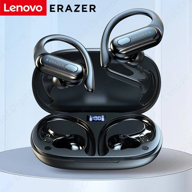 Спортивные беспроводные Bluetooth-наушники ERAZER XT60PRO, с заушным креплением, шумоподавлением и микрофоном.