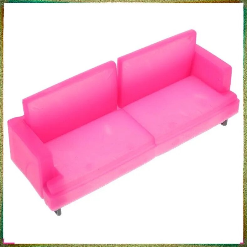 Красивый Розовый Диванчик Для Кукольного Домика Со Шикарным Дизайном Размер 21.50X9.00X7.50Cm-DKD-CJ0902