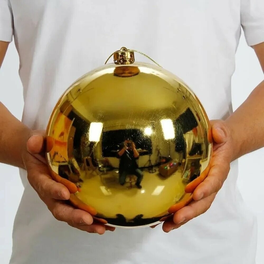 Елочный шар 20 см Ёлка золотой 1 шт.