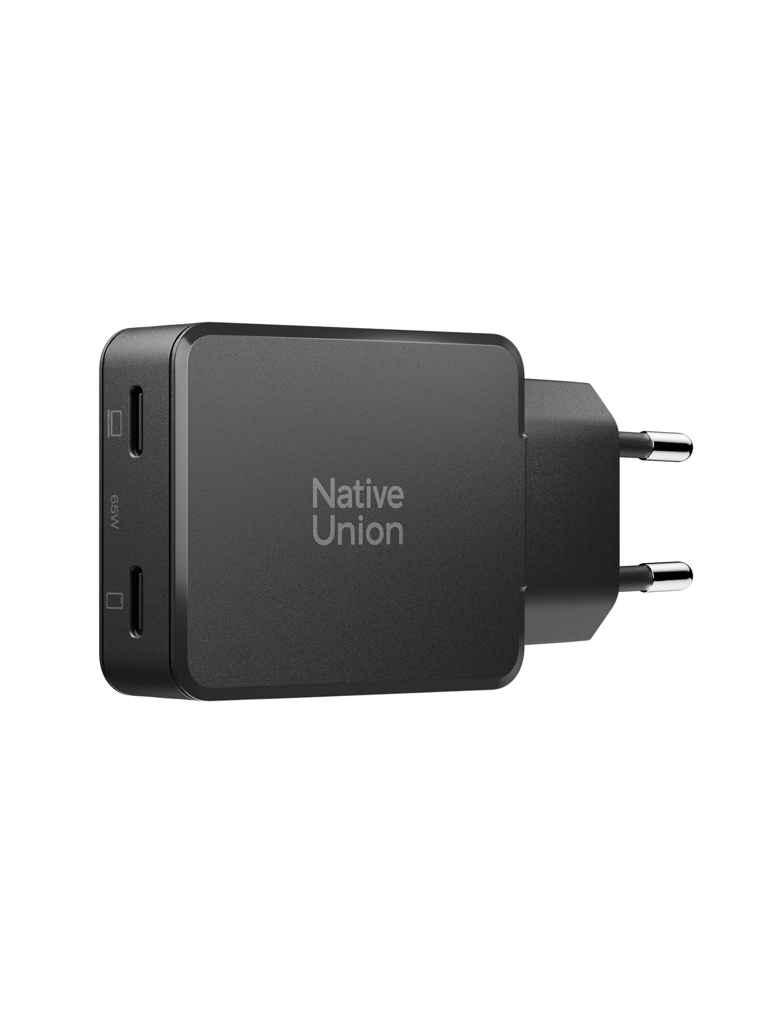 Сетевое зарядное устройство Native Union POCKET GAN CHARGER 65W, разъемы 2xUSB-C, цвет: черный