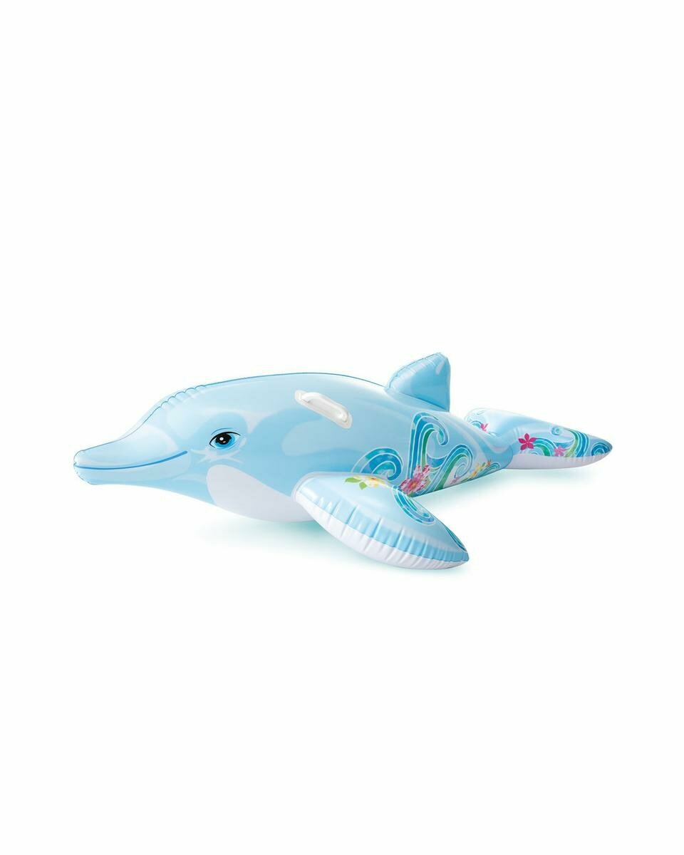 Надувная игрушка для плавания «Wet Set Collection», дельфин, 175х66 см, голубой, 2 ручки, до 40 кг