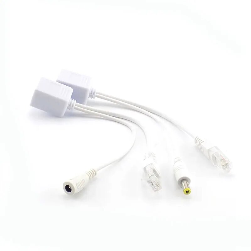 Кабель-адаптер POE RJ45 Injector + Splitter Kit 5В 12В