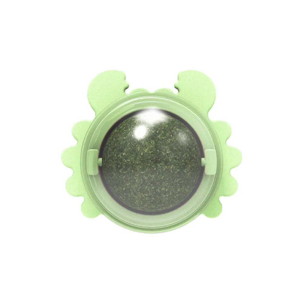 Игрушка-шарик с натуральной кошачьей мятой, вращающийся настенный, для чистки зубов и свежего дыхания у котят.