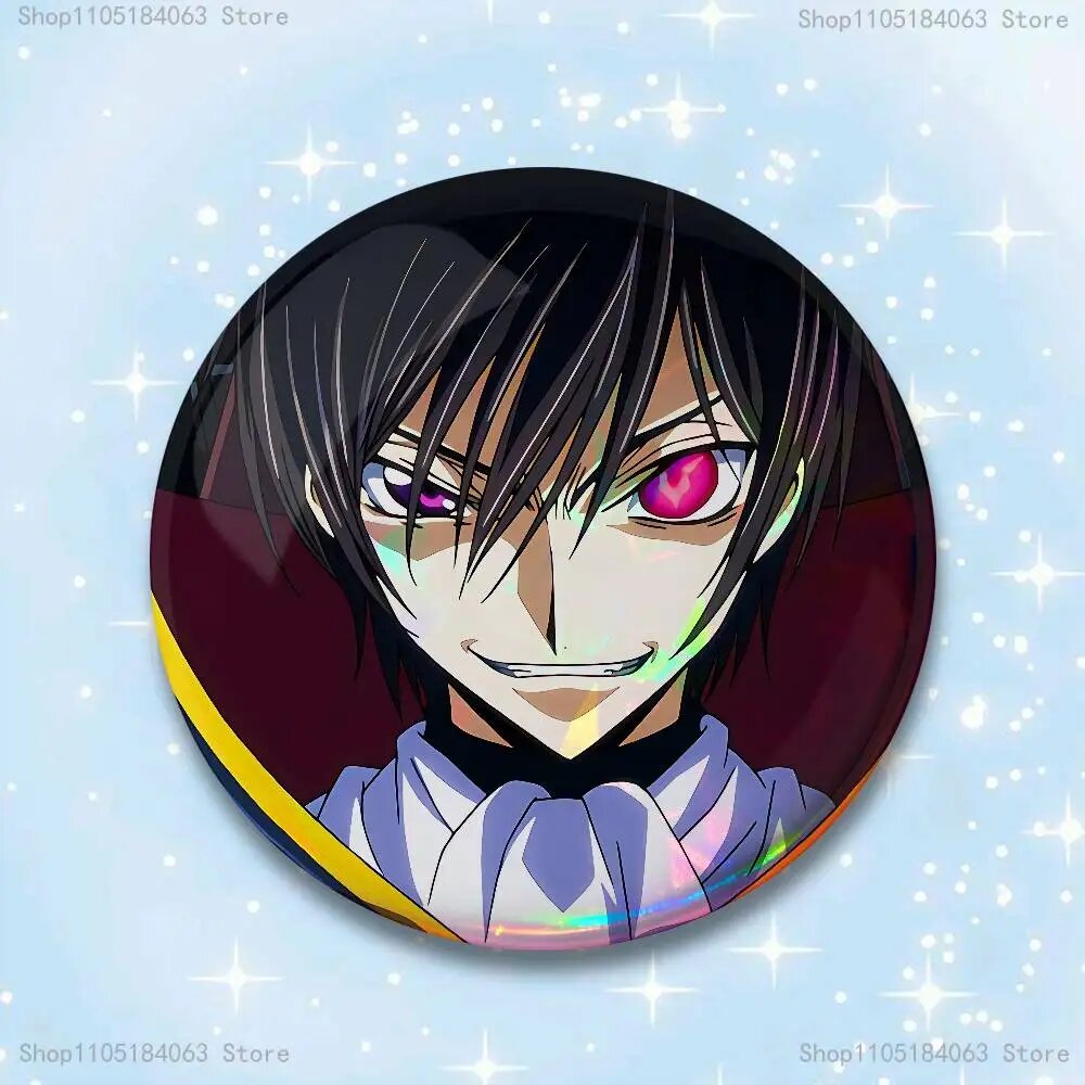 Значки Code Geass 25, 32, 44, 58, 75 мм Фиолетовый, 75X75mm, z14