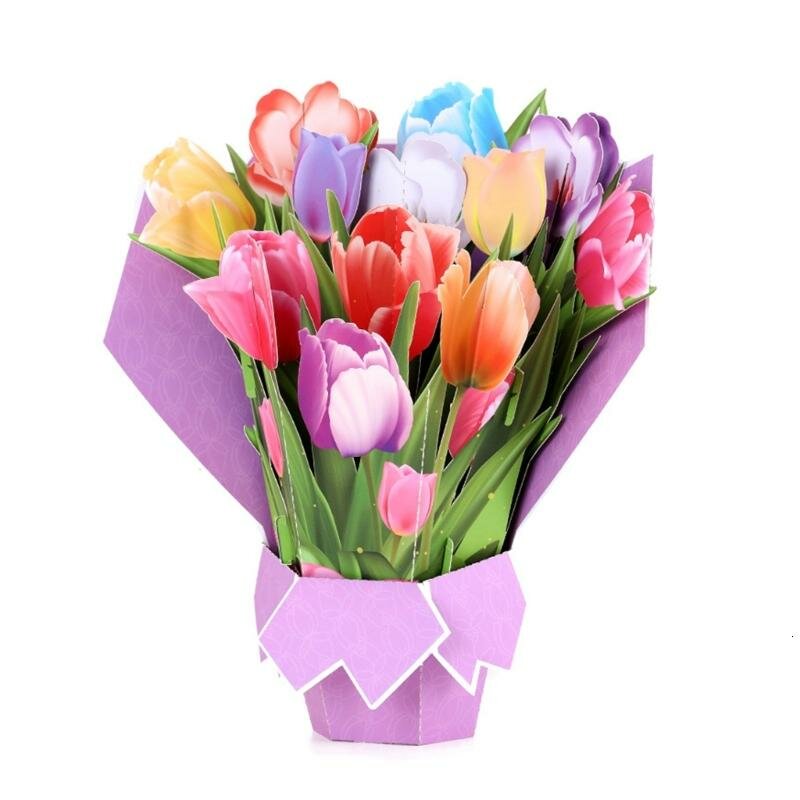 3D-открытки с поп-ап букетами