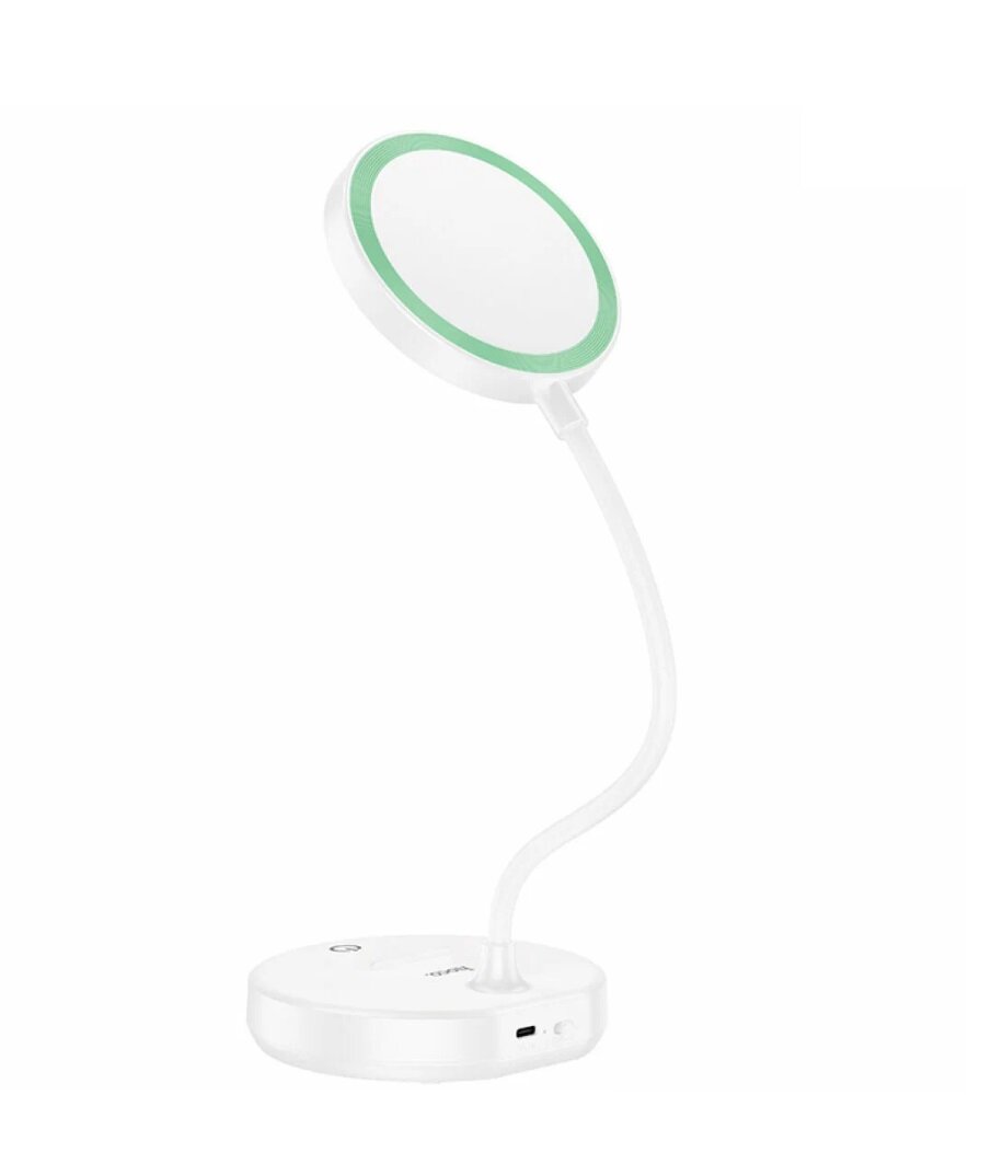 Настольная лампа с диммером Hoco HX14 Large Area Soft Light, 3000-6500K, 1600 mAh, 5W, Белый — фото 1