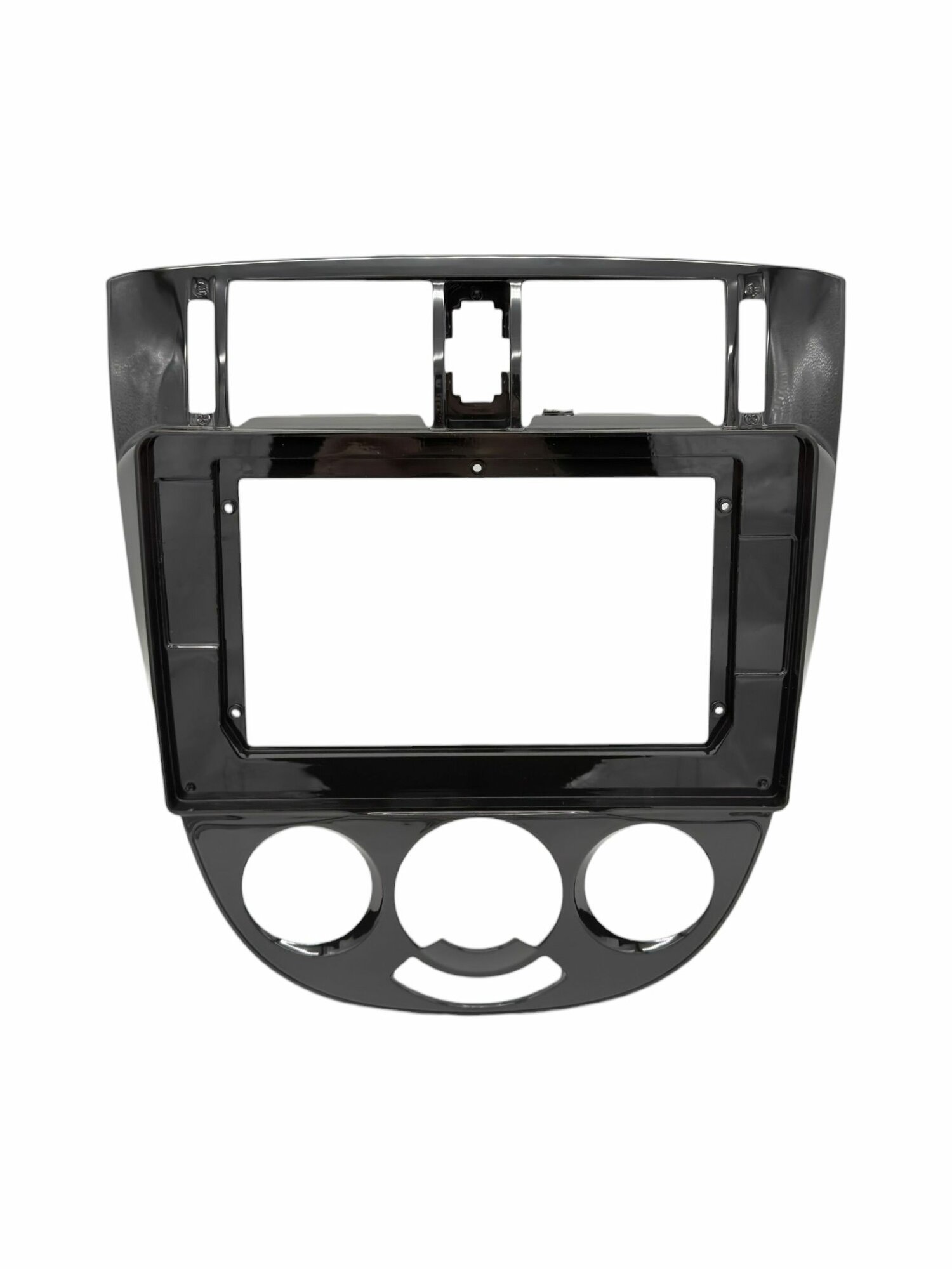 Переходная рамка для Chevrolet Lacetti 2004-2013, 10 дюймов (седан, кондиционер, черный глянец)