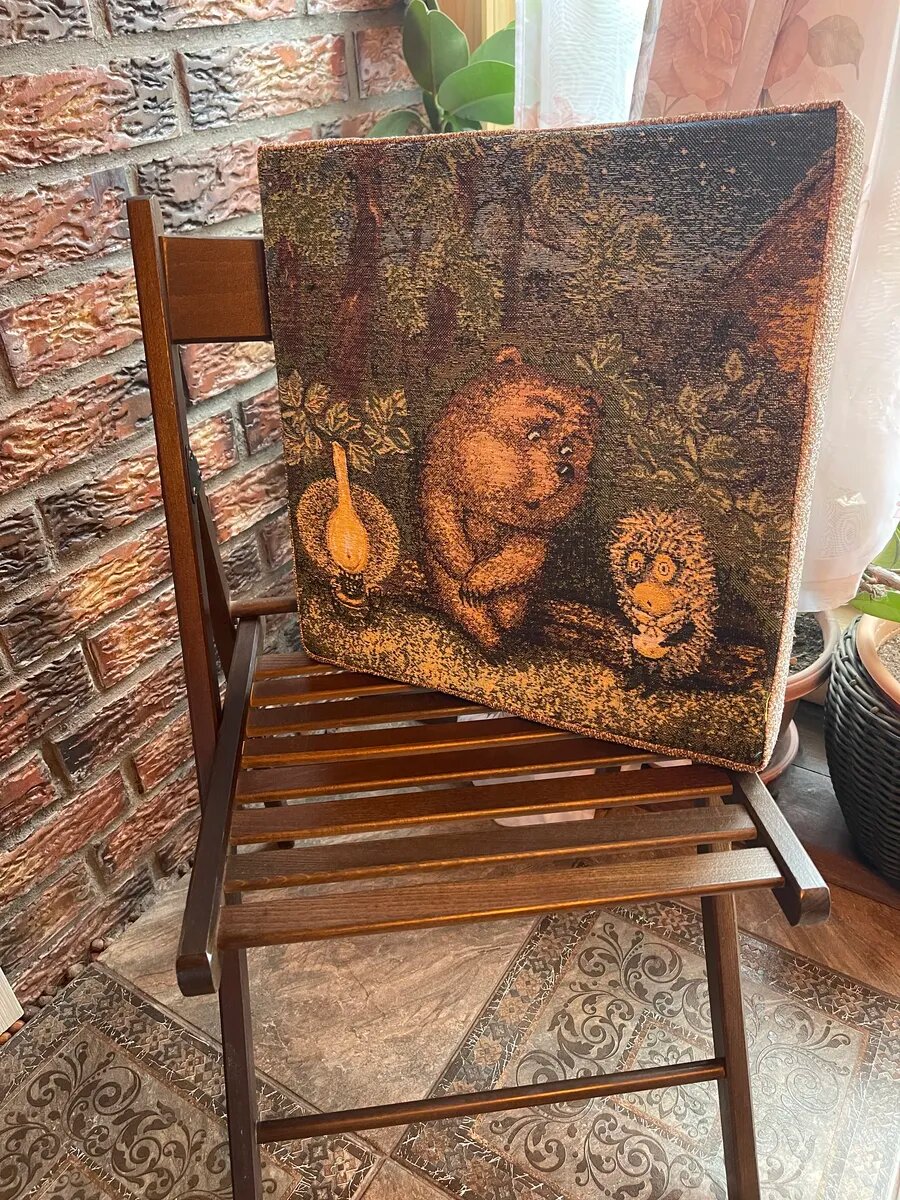 Подушка, сидушка на стул, гобелен, 40х40 см.