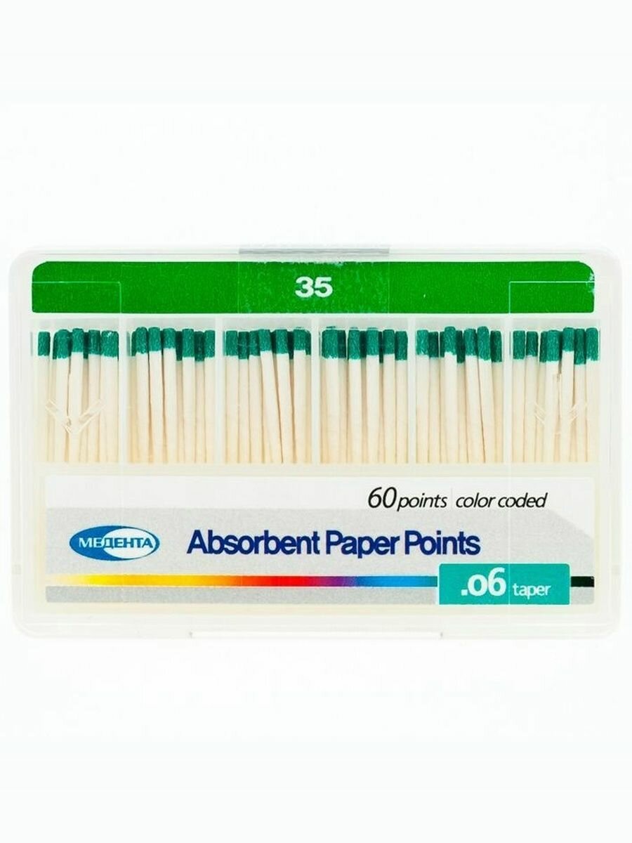 Штифты бумажные конус 06 (60шт) №35, мета