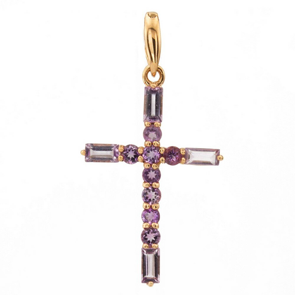 Подвеска ALORIS, красное золото, 585 проба, аметист