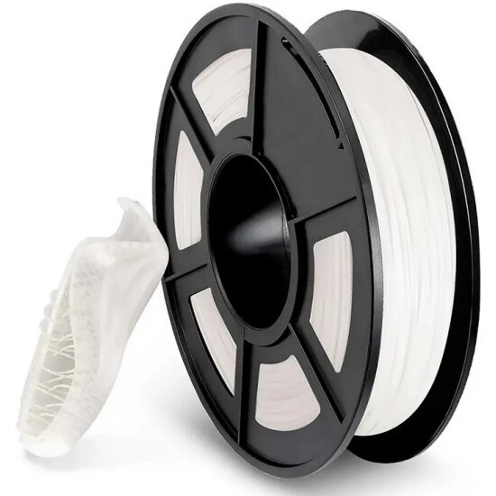 Пластик NV Print TPU White 1 для 3D печати диаметр 1.75мм, 330м, масса 1,0 кг