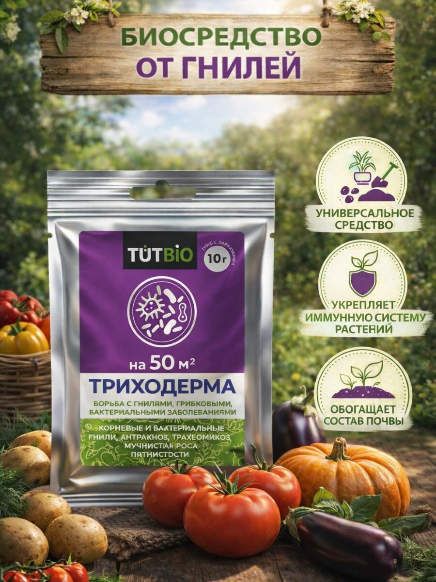Триходерма 10 г. биопрепарат от корневых гнилей