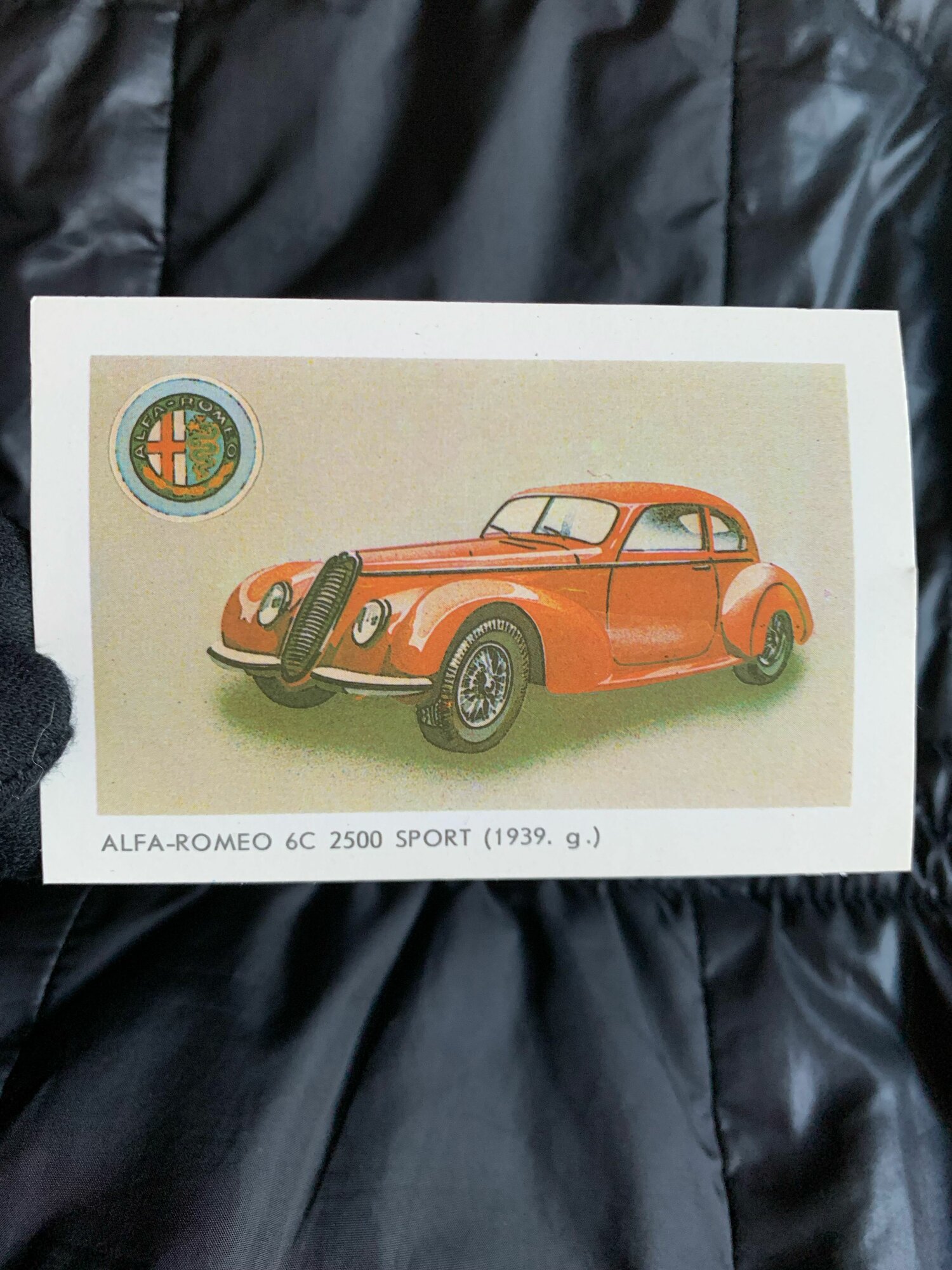 Коллекционный карманный календарь "Автомобиль Alfa-Romeo 6C 2500 Sport 1939 (календарь на 1987 г.)