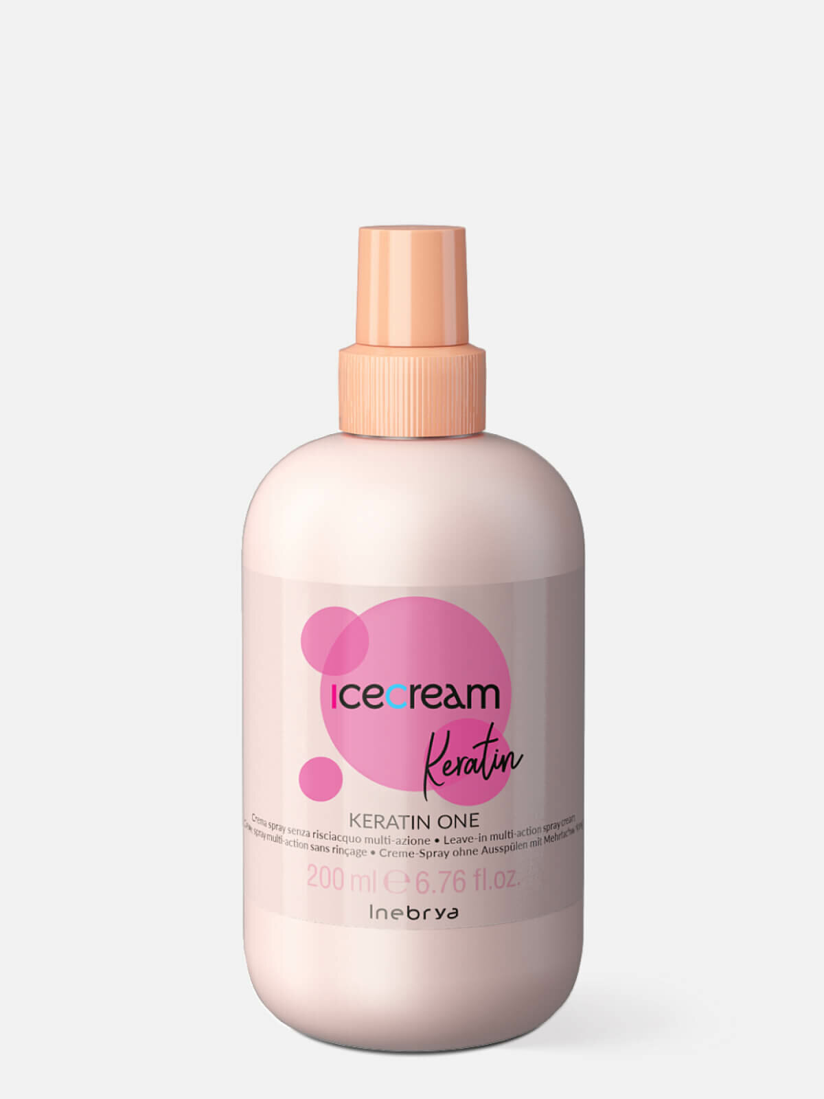 Кератиновый крем-спрей для волос с керамидами 15 в 1 Inebrya Ice Cream Keratin, 200 мл