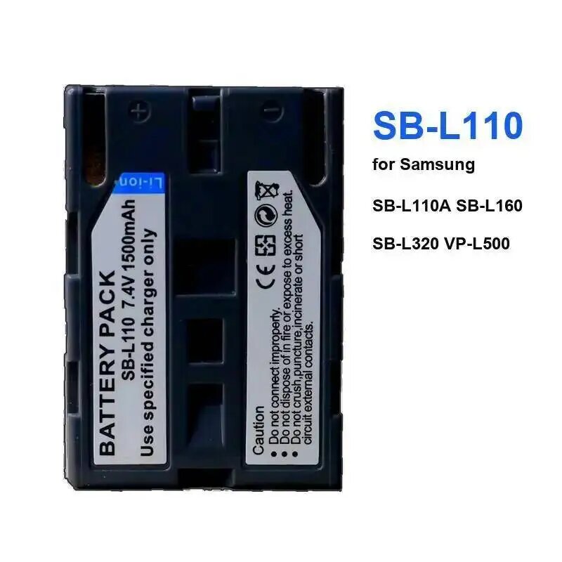 Аккумулятор для камеры Samsung SB-L110A SB-L160 SB-L320 VP-L500 1500 мАч