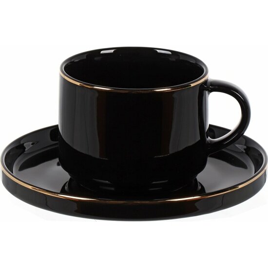 Чайная пара Domenik BLACK GOLD 200 мл. DM3015