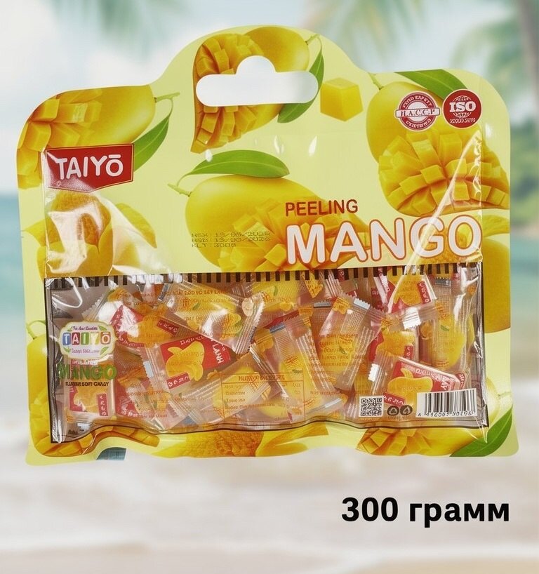 Мягкие жевательные конфеты TAIYO с ярким вкусом манго (300г).