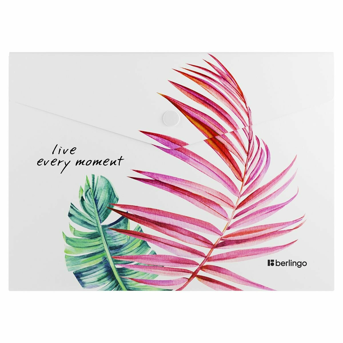 5 шт. Папка-конверт на кнопке BERLINGO А5 "Eco" 180мкм. с рисунком (EFb_A5801)