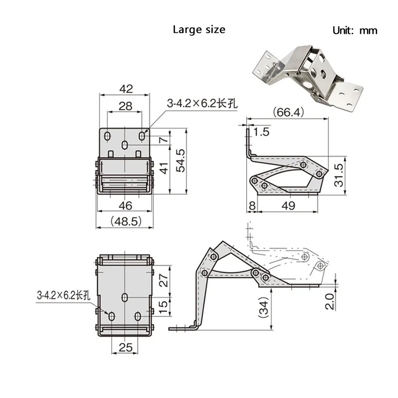 Складная петля 304 SS-Large