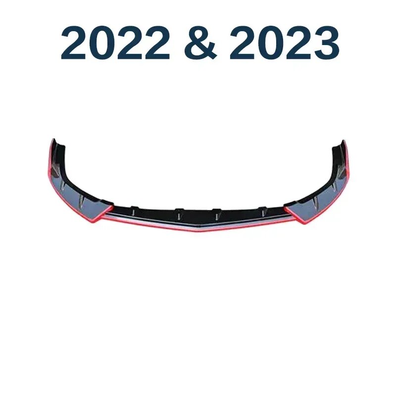 Передний сплиттер для CHANGAN EADO Plus 2020-2023, накладки на пороги, черный 22 Gloss black - Red