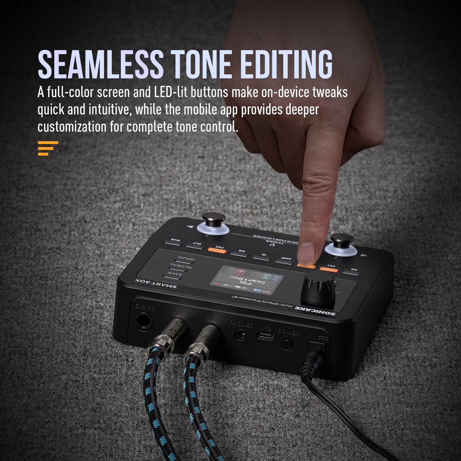 SONICAKE Smart Box Multi-Effects Processor для гитары и баса — фото 1