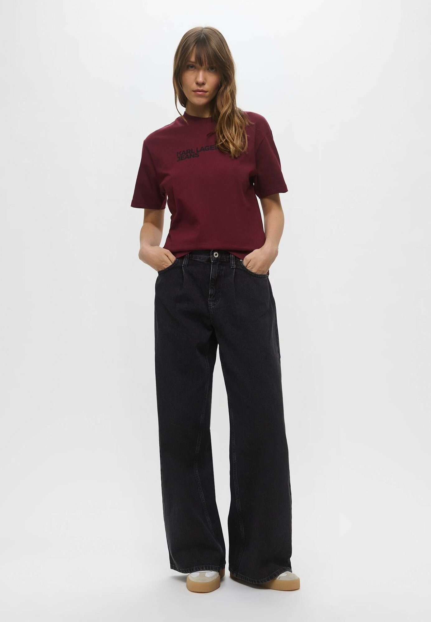 Футболка KARL LAGERFELD JEANS, 1 шт., размер M, бордовый — фото 1
