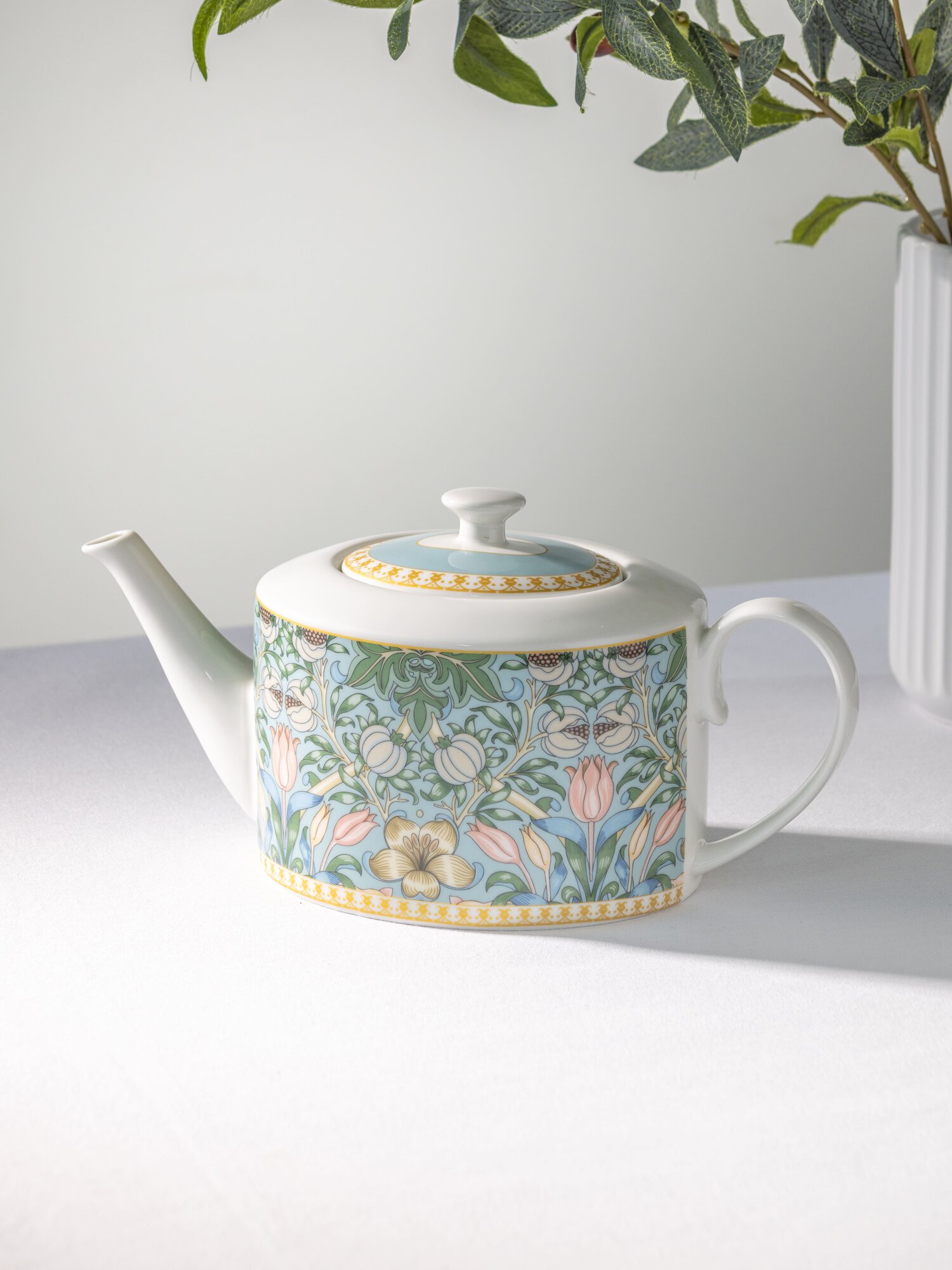 Чайник заварочный фарфоровый FIORETTA "FLOWERS" 1100 мл большой объем