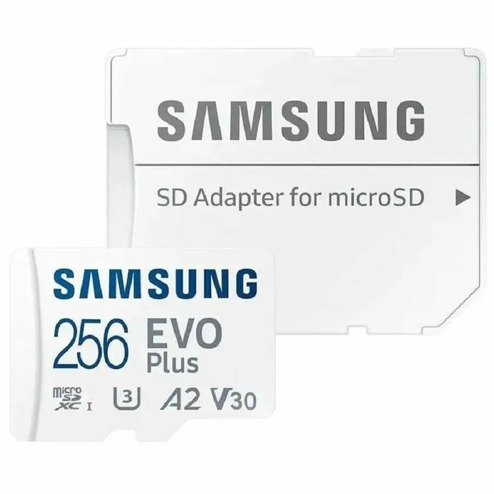 Samsung Карта памяти Micro SecureDigital 256GB EVO PLUS 2024 U3, V30, A2 + adapter MB - MC256SA KR