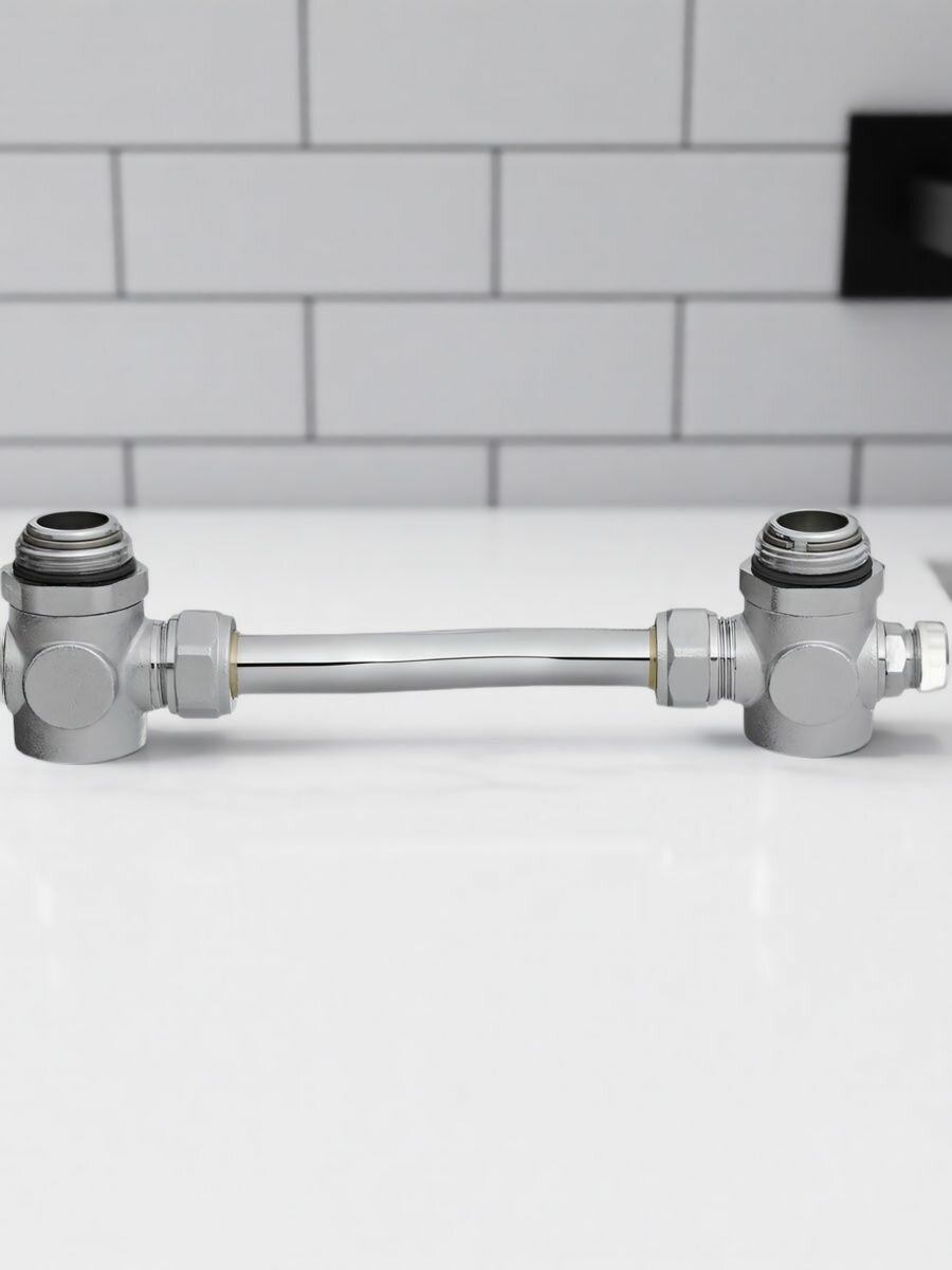 Байпас коллекторный проходной регулируемый 1" НР 210 мм TIM M307-4